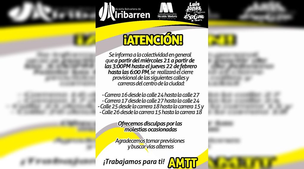 Notiprensa Digital¡Tomar previsiones! AMTT informa cierre provisional ...